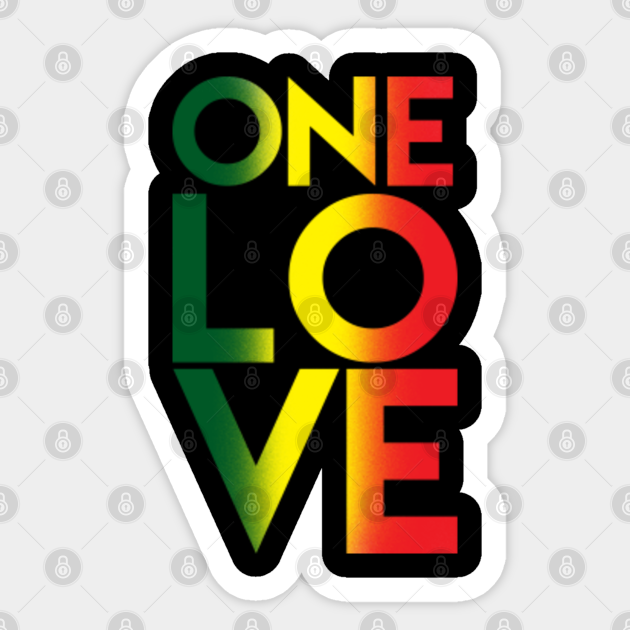 Reggae Rastafari Music Lovers T One Love Rasta Reggae Sticker